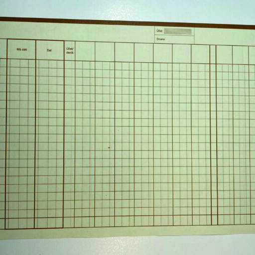 163290 Docházkový list-píchačka, karton. - Tisk, grafika, grafické ...